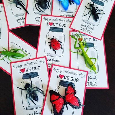Bug Kids Valentine's Day Card for School, Girls or Boy Valentines for ...