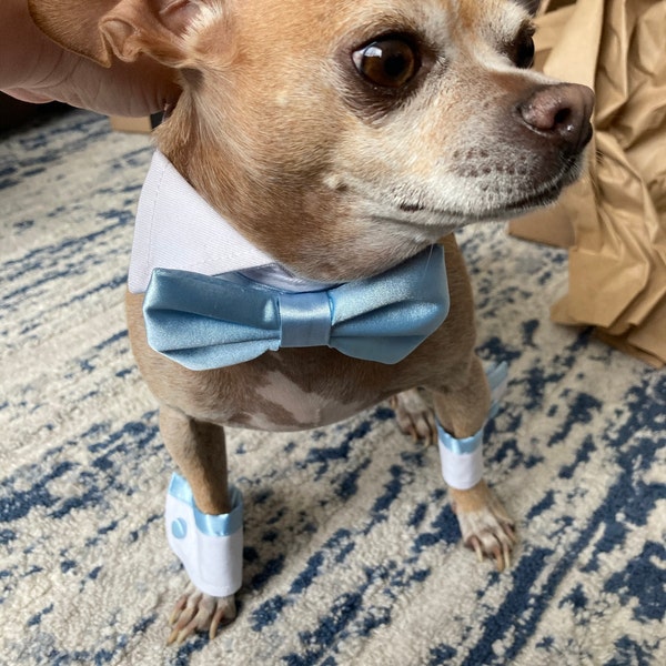 Dog Cuffs, Custom Dog Tuxedo Cuffs for Wedding, Dog Wedding Accessory ...