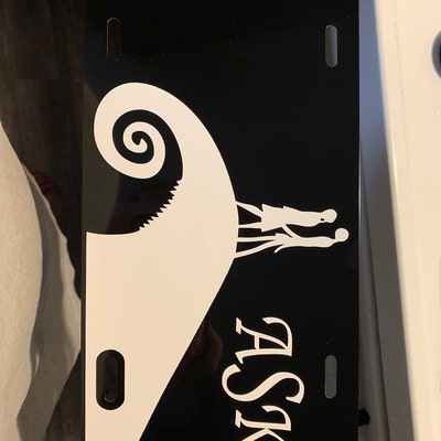 Nightmare Before Christmas Jack and Sally Custom License Plate - Etsy