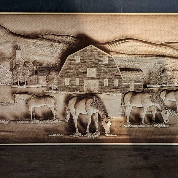Digital Design File - Farm Scene - Glowforge - Laser Ready - Engrave ...