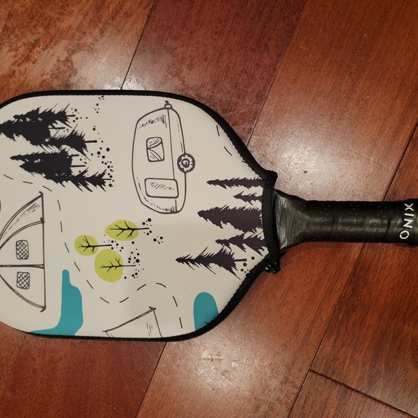 Rainbow Streaks Pickleball Paddle Cover - Handmade Pickleball Paddle ...