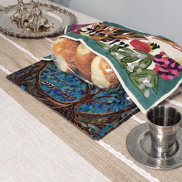 Challah Board, Challah Tray, Challah Plate, Wood Look Resin Pour Print ...