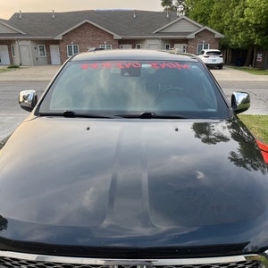 Custom Text Front Bumper Vinyl Decal Fits Dodge Challenger Sxt - Etsy