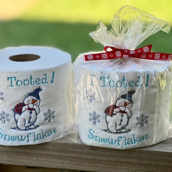 Toilet Paper Design Snowman I Tooted Snowflakes Snowman Christmas ...