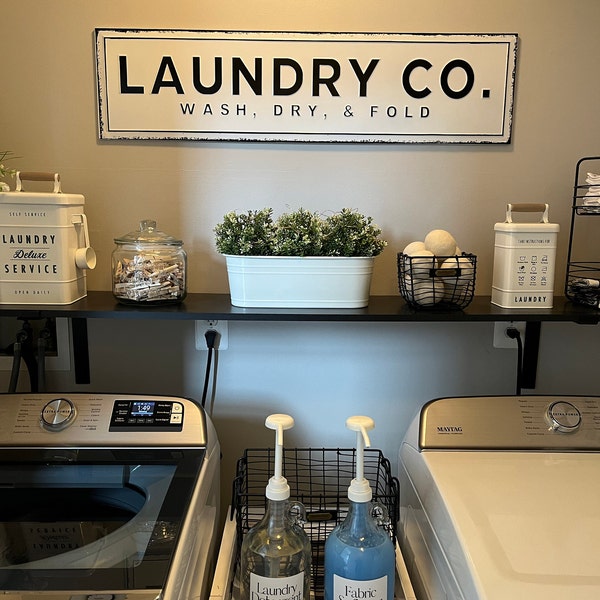 64-ounce Clear Glass Laundry Bottle | Signature Laundry Collection ...