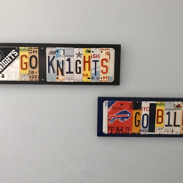 Custom 7 Letter License Plate Sign - Etsy