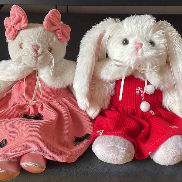 Dresses for Bunny Dolls ,pink Dress With a Large Bow on the Chest ...