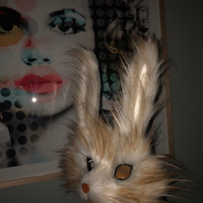 Faux Fur Mountain Rabbit Mask, Handmade - Etsy