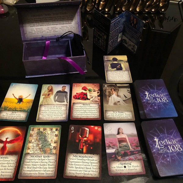 360 Oracle Card Deck Set – In2it Oracle & Zodiac Decks With Keywords ...