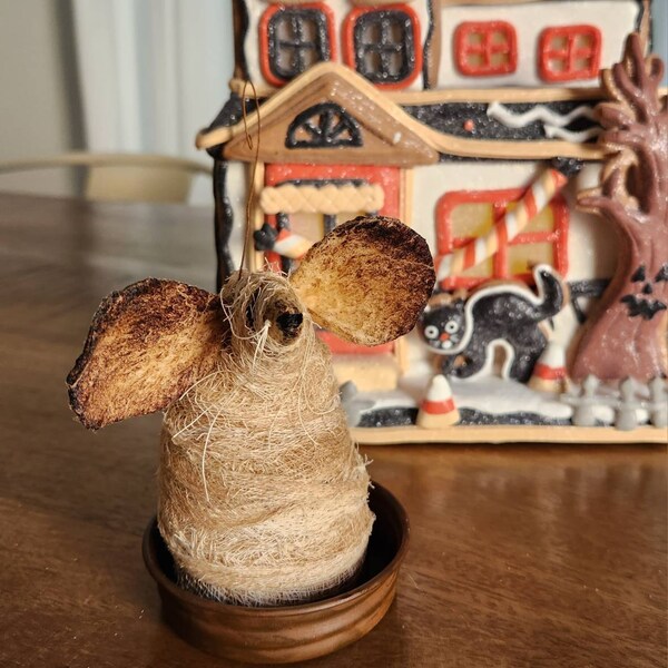 Primitive Wrapped Halloween Mummy Mouse Halloween Decor - Etsy