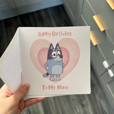 Bluey Dad Happy Birthday Card Personalised Dad Daddy Special Bluey ...