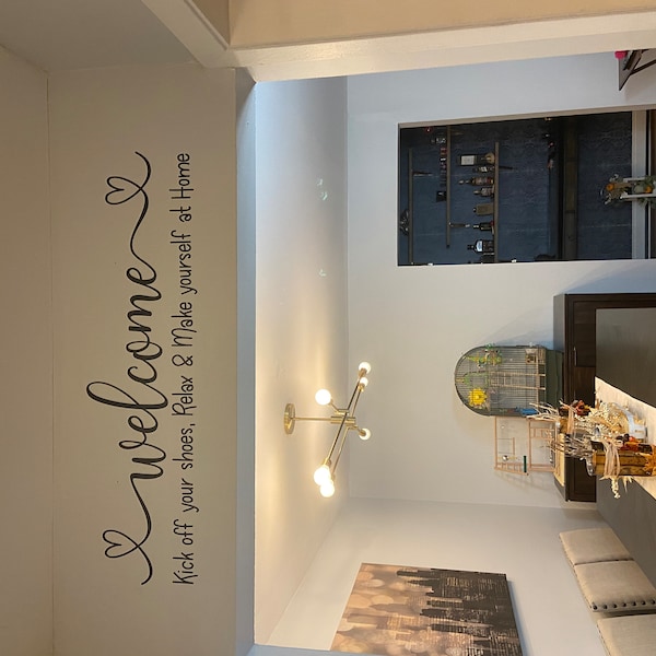 Welcome Wall Decal: Guest Room Entryway Sticker - Etsy