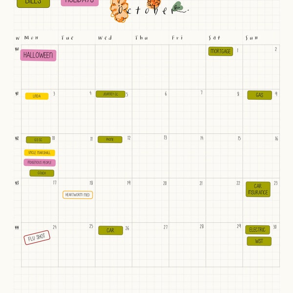 Undated Bujo Digital Planner, Goodnotes Templates Journal, Monthly ...