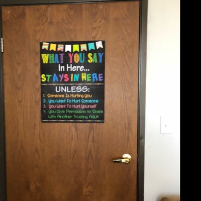 Counseling Office Confidentiality Poster, Counselor Office Decor ...