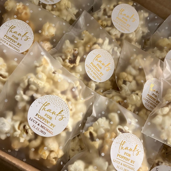 Fill Your Own Popcorn Favours // Wedding Favours // Thanks for Poppin ...