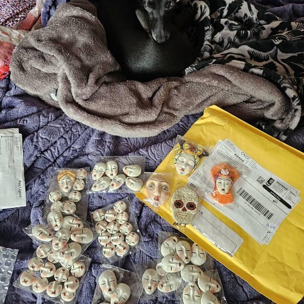 Polymer Clay Angel Face Cab FLF 2 1 3/4" X 1 1/4" - Etsy