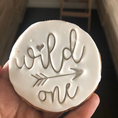 Wild One Cookie Fondant Embosser Stamp and Cutter Birthday Party - Etsy ...
