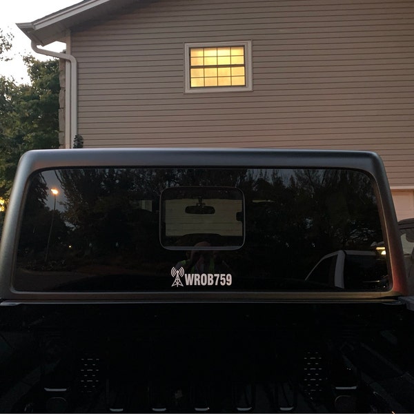 Ham Radio Callsign Antenna Callsign Window Decal - Etsy