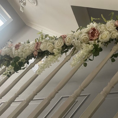 Pink Peony and Ivory/white 5ft Artificial Garland Wedding - Etsy