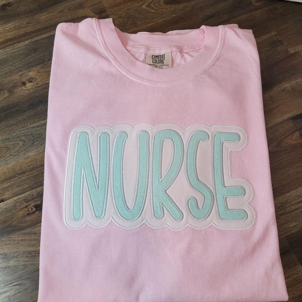 Nurse Double Satin Stitch Applique - Nursing Applique - Nursing ...