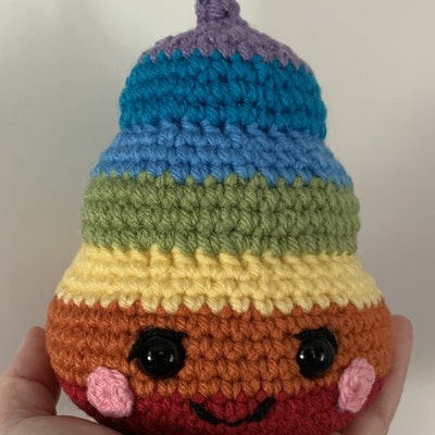 Rainbow Poop Crochet Pattern Kawaii Amigurumi Toy, Crochet Poop Pattern ...