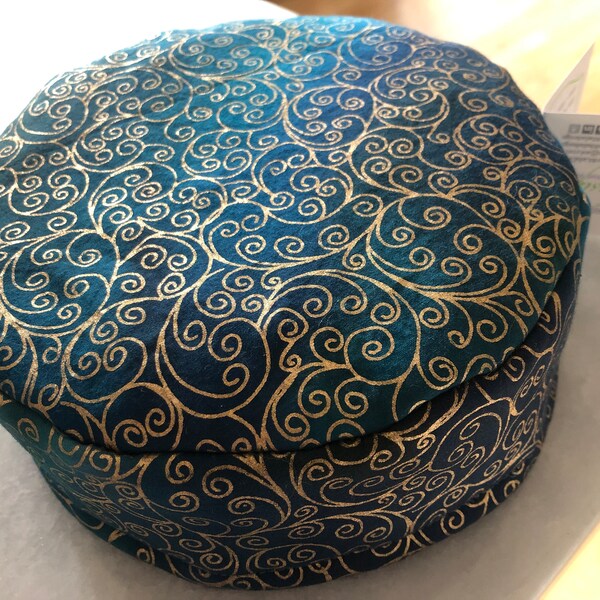 Metallic Gold Damask Brocade Hat, Bucharian, Kufi, Topi, Tupi, Hat ...