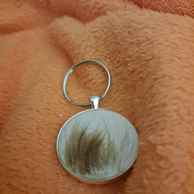 Hair Keychain, Pet Fur Keychain, Pet Fur Memorial, Pet Memorial ...