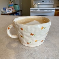 Flowers Mug, Handmade Coffee Mug, Ceramic Mug - Etsy Australia