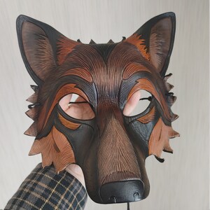 Leather Mask MADE TO ORDER Black Lion Mask... Masquerade Cat - Etsy