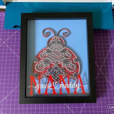 3D Layered Mandala Lady Bug SVG 4 Layers Cut File Glowforge Svg Dxf Svg ...