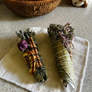ENERGY RELEASE Smoke Cleansing Bundle, Herbal Smoke Cleansing Sticks ...