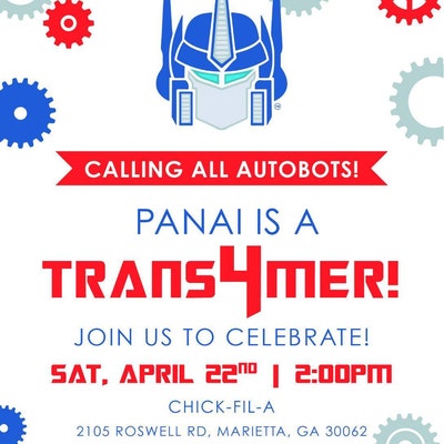 Transformers 4th Birthday Invitation Bumblebee - Etsy