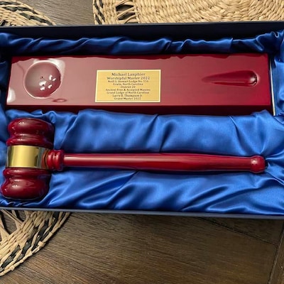 Gavel Stand With Gavel Custom ENGRAVED Rosewood Piano Wood - Etsy