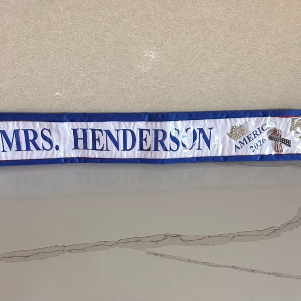Pageant Sash Banner Bag - Travel & Storage With Hanging Tabs - Etsy