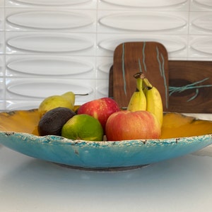 Ceramic Platter, Big Blue Plate Pottery Plates, Handmade Plate, Ceramic ...