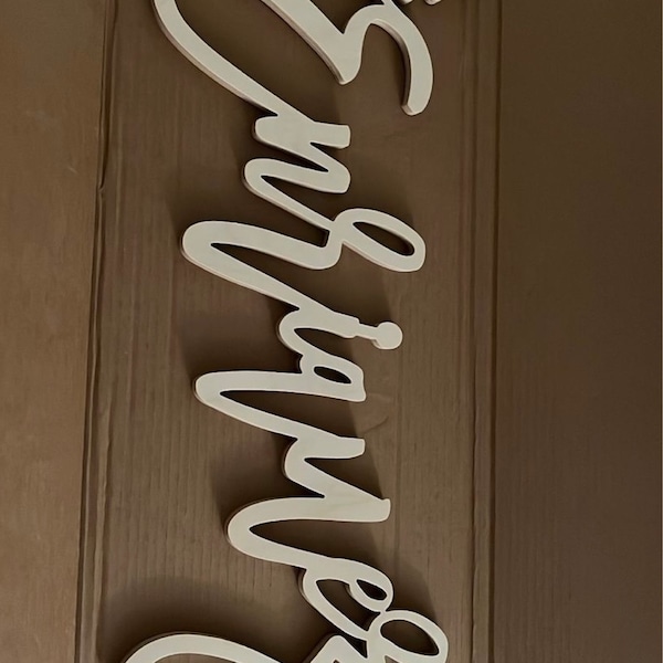 A Wood Cut Out Large - Last Name Wood Sign - Custom Wood Sign - Wedding ...