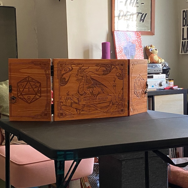Dungeon Master Screen | Wooden RPG Screen Gift | Dungeon Master Gift ...