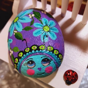 Painted Pickle Rock Pair, Funny Pickles Stone, Pebble Painting, Sealed ...