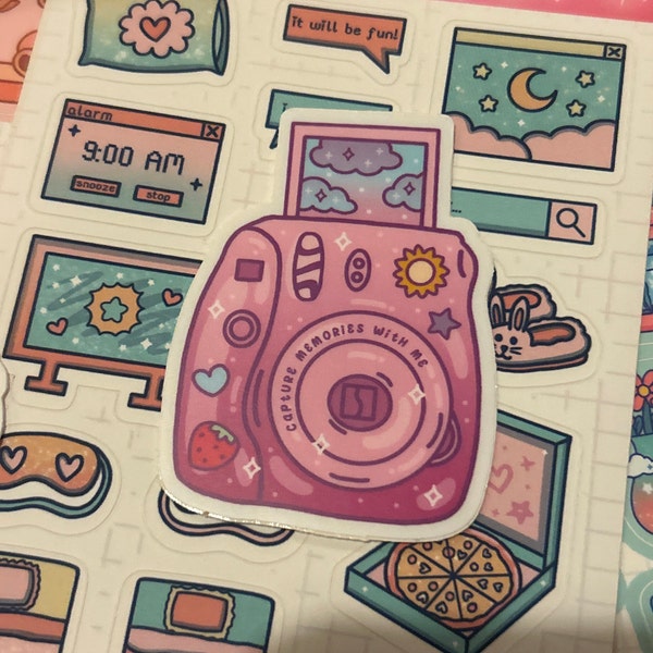 Camera Cute Aesthetic Vinyl Sticker - Etsy
