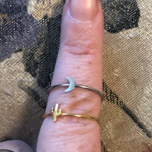 Cactus Ring Dainty Gold Filled Cactus Ring Minimalist Ring Plant ...