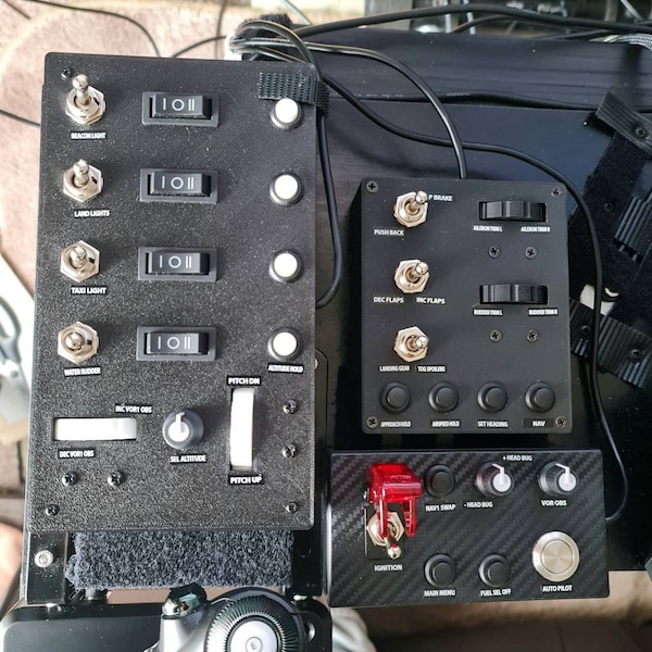 BLACK MSFS Stickers for Flight Simulator Button Box/wheel/flight Stick ...