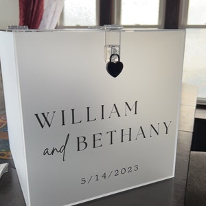 Personalized Name Card Box Wedding Acrylic Card Box With Lock - Etsy