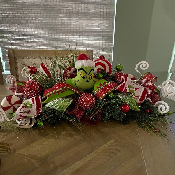 Large Elf Tree Topper, Grinch Inspired Tree Topper, Christmas Tree ...