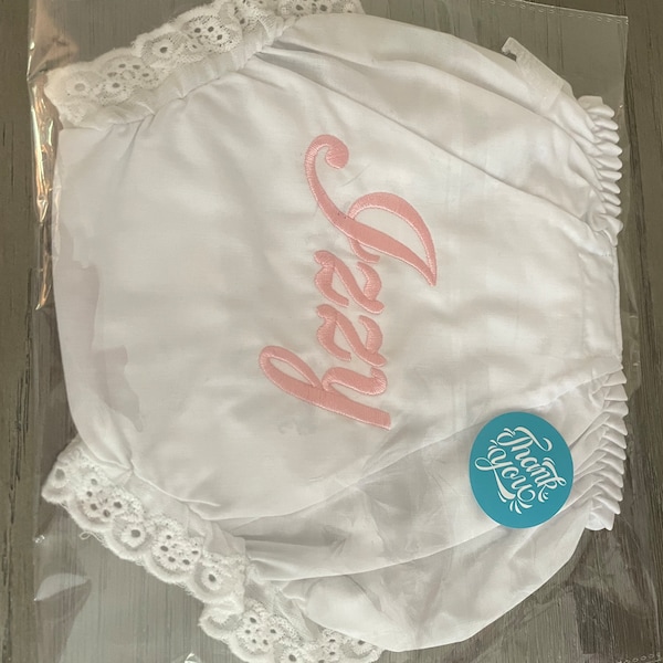 Monogrammed Baby Bloomer Diaper Cover - Personalized Baby Bloomers ...