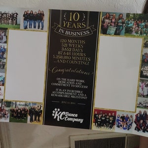 10 Year Work Anniversary Custom Employee Recognition Gift Idea 10th ...