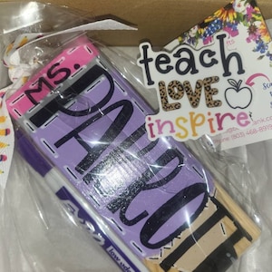 Personalized Name Dry Erase White Board Eraser & Marker Teacher Gift ...