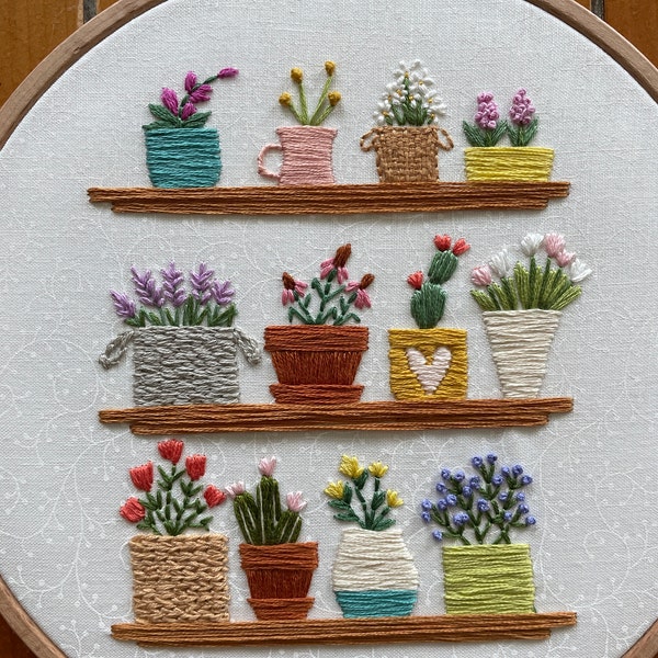 The Flower Shop Embroidery Pattern - Instant Digital Download - PDF ...