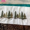 Forest Pine Trees and Mountains Lake Embroidery Design. Machine ...
