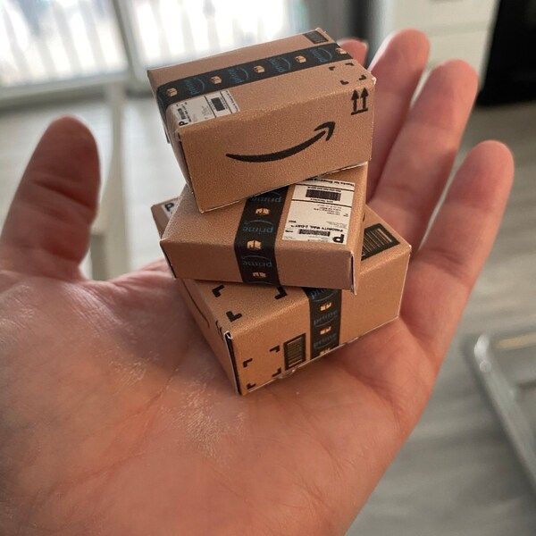 Mini Amazon Box Template | Works on Cricut - Etsy