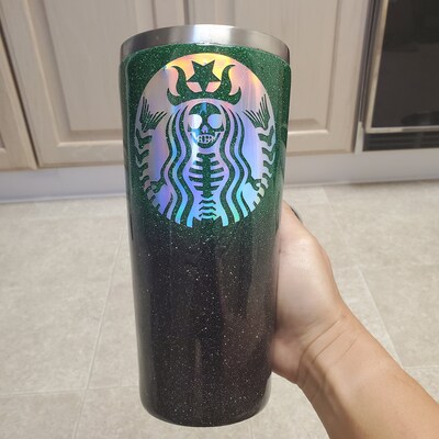 Gothic Starbucks Inspired Glitter Tumbler - Etsy